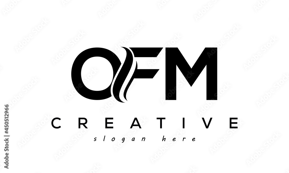 Letter OFM creative logo design vector Stock Vector | Adobe Stock