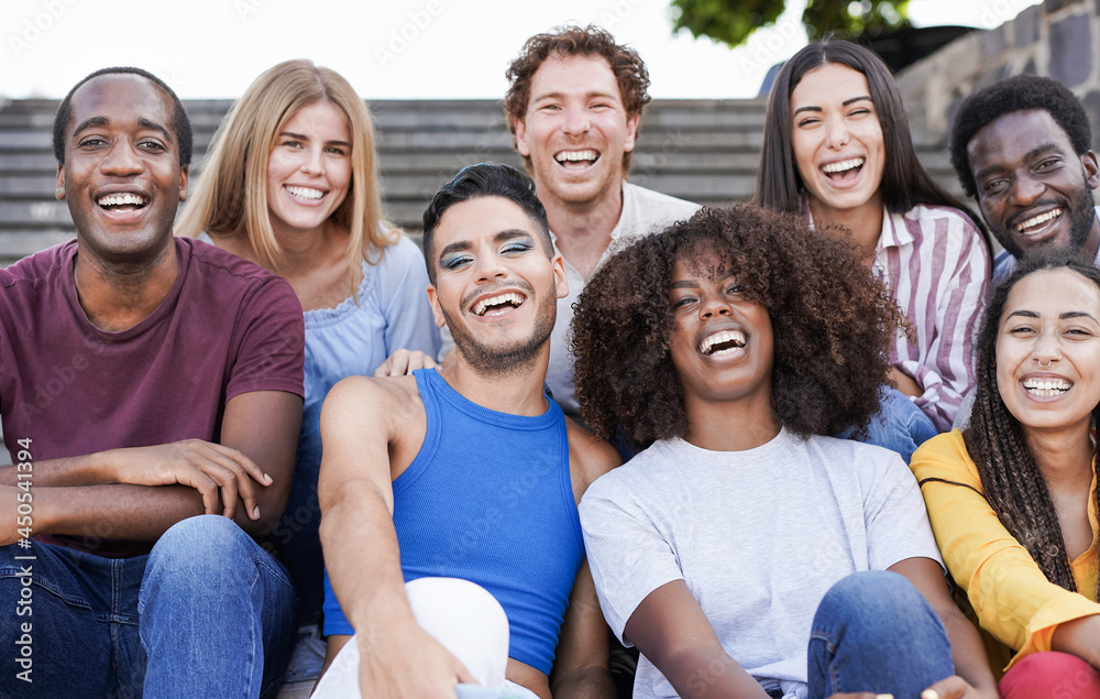Happy Group Of Diverse People