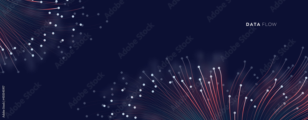 Fiber optics, data transformation vector background. big data ...