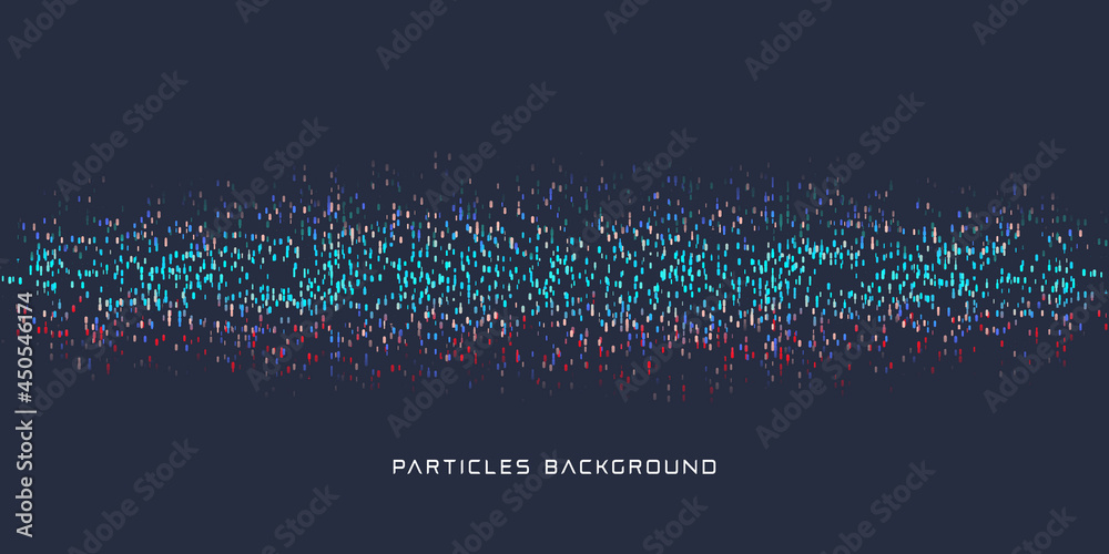 Abstract particle 3d background element, hi-tech and big data ...