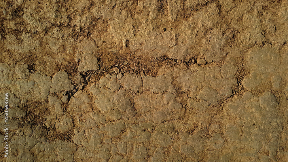 Grunge rustic vintage relief of ancient path. Uneven aged scuffed dirty ...