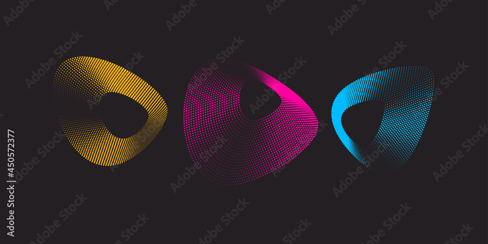Vector Abstract Background With Dynamic Waves Line And Particles