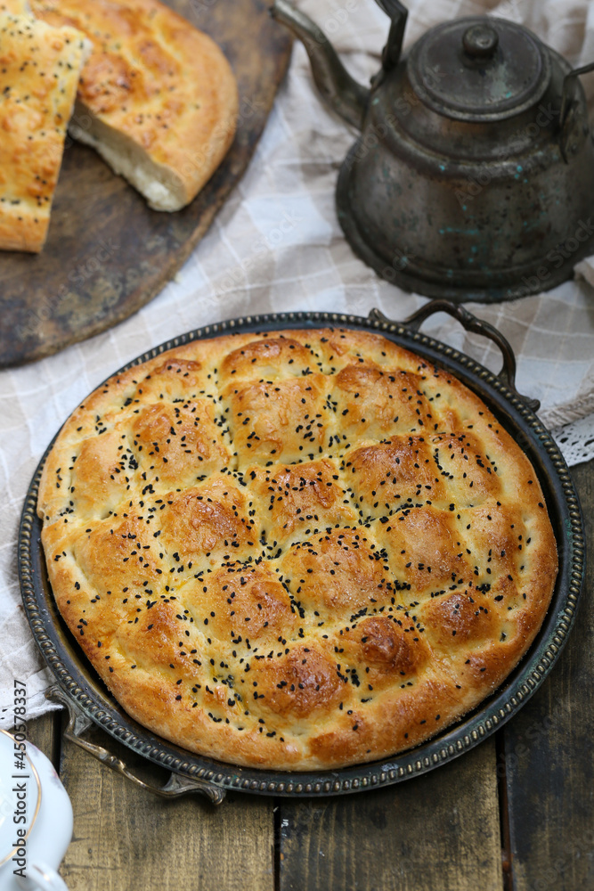 Ramadan Pita (Ramadan Pidesi) is traditional Turkish bread for the holy ...