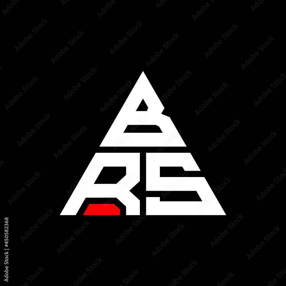 BRS triangle letter logo design with triangle shape. BRS triangle logo ...