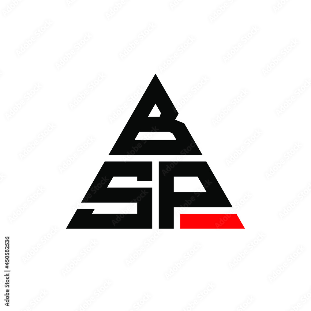 BSP triangle letter logo design with triangle shape. BSP triangle logo ...