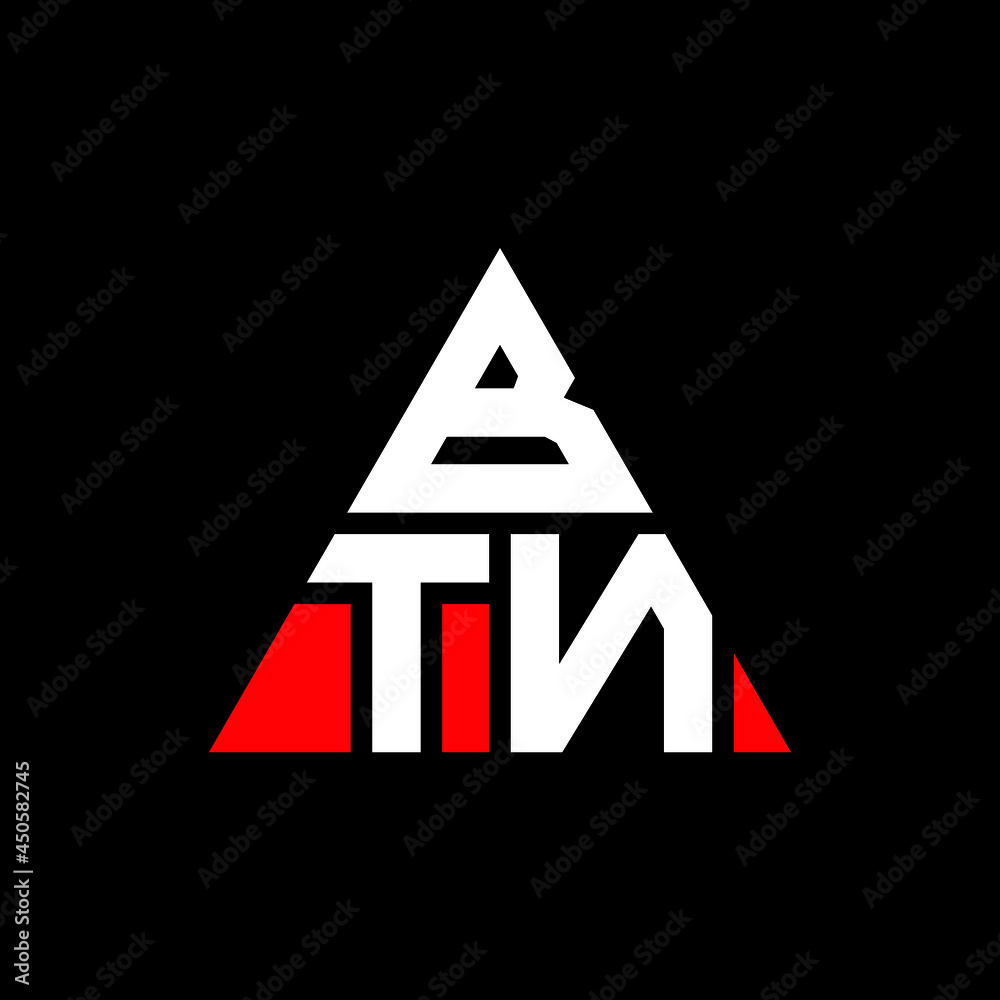 BTN triangle letter logo design with triangle shape. BTN triangle logo ...