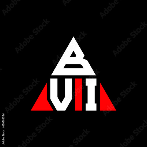 BVI triangle letter logo design with triangle shape. BVI triangle logo ...