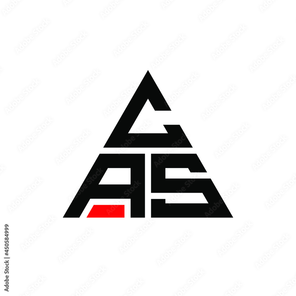 CAS triangle letter logo design with triangle shape. CAS triangle logo ...