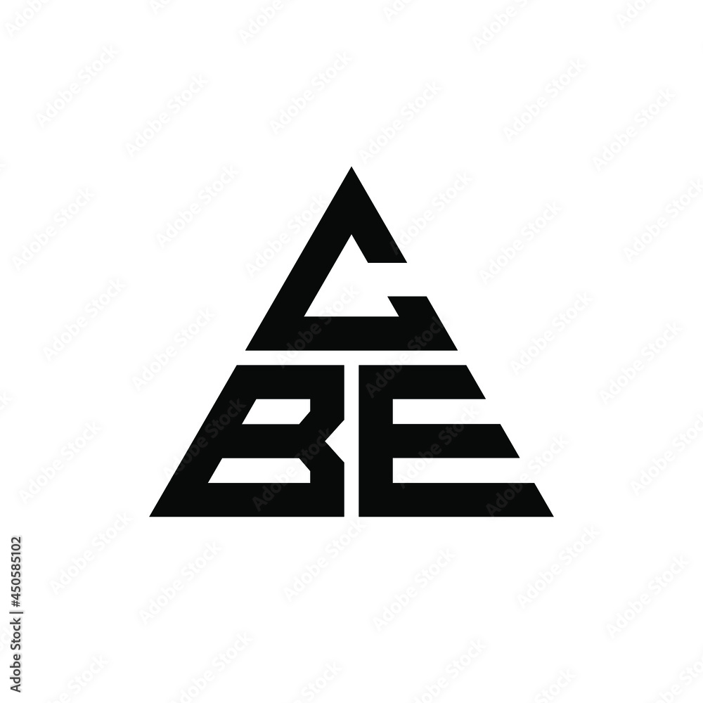 CBE triangle letter logo design with triangle shape. CBE triangle logo ...