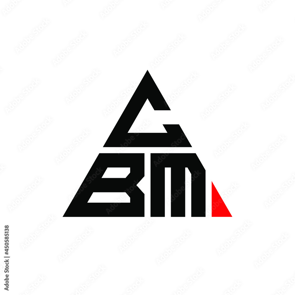 CBM triangle letter logo design with triangle shape. CBM triangle logo ...