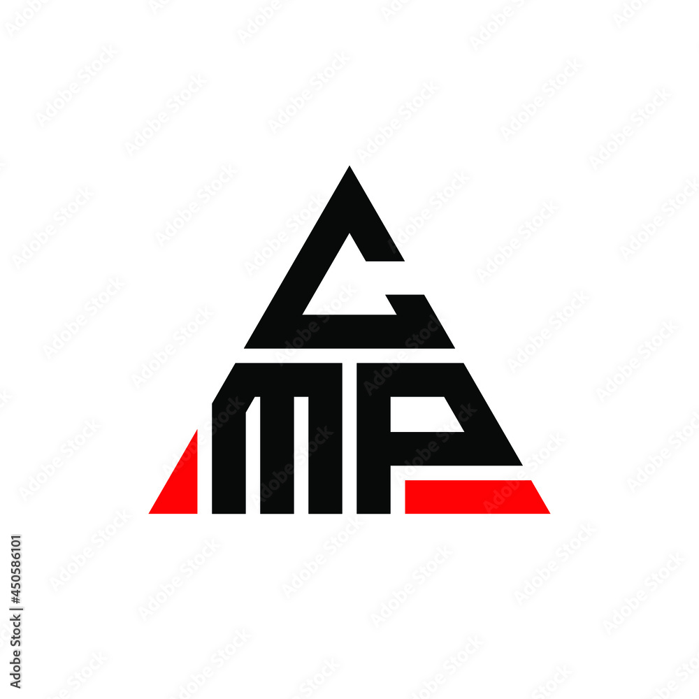 CMP triangle letter logo design with triangle shape. CMP triangle logo ...