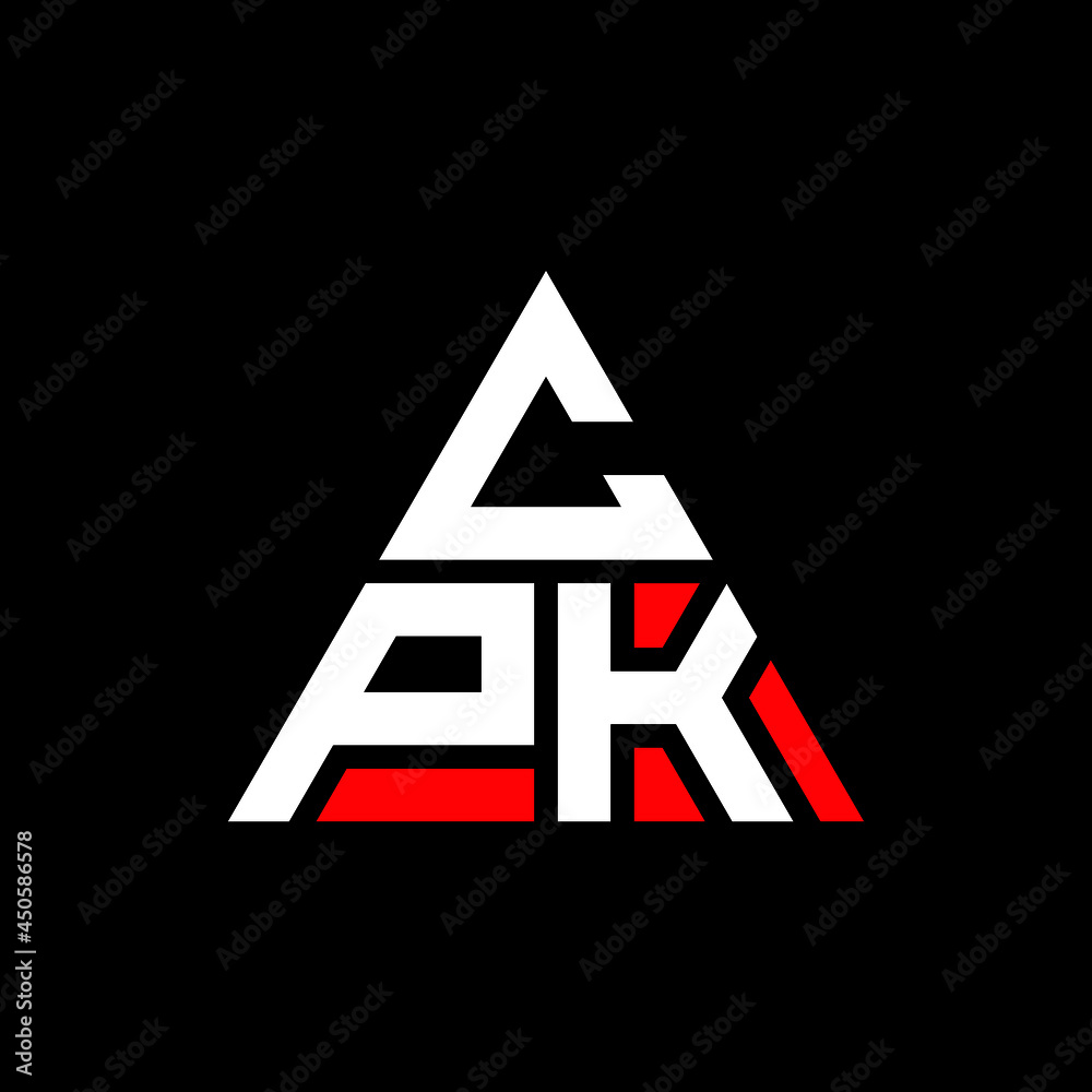 CPK triangle letter logo design with triangle shape. CPK triangle logo ...