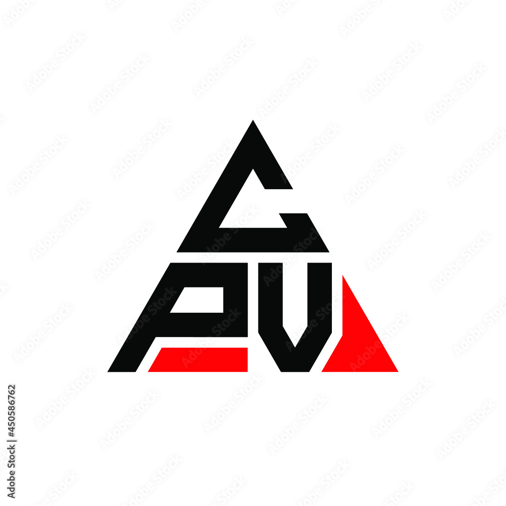 CPV triangle letter logo design with triangle shape. CPV triangle logo ...