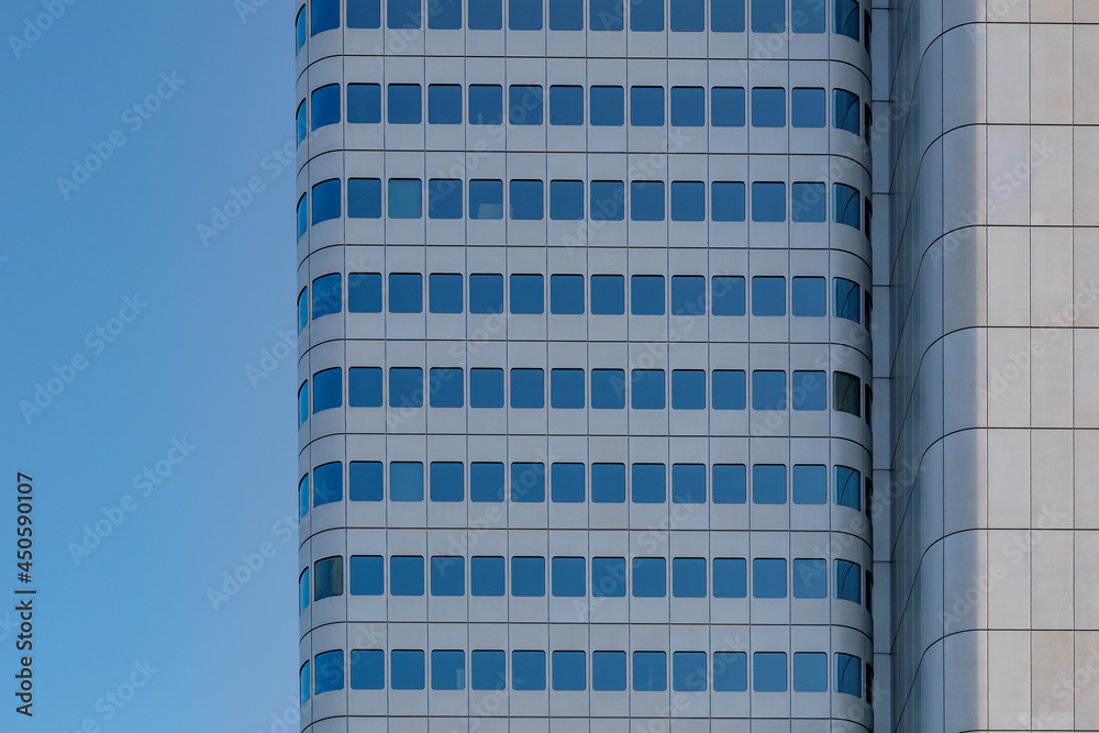 Exterior architectural detail modern facade of High-rise buildings ...