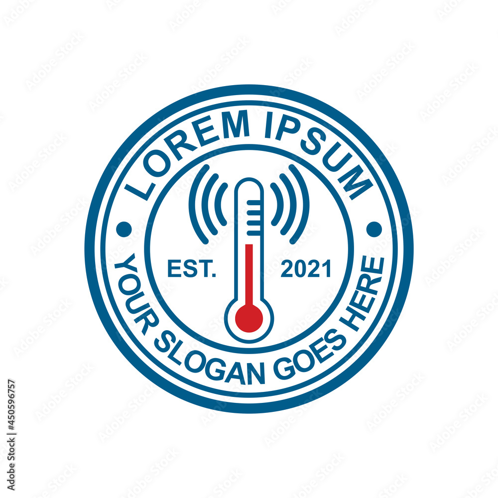 temperature logo , thermometer logo vector Stock Vector | Adobe Stock