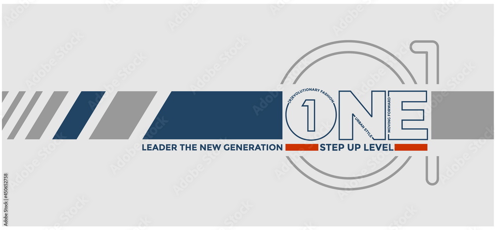 Vecteur Stock One step up level, modern and stylish motivational quotes ...