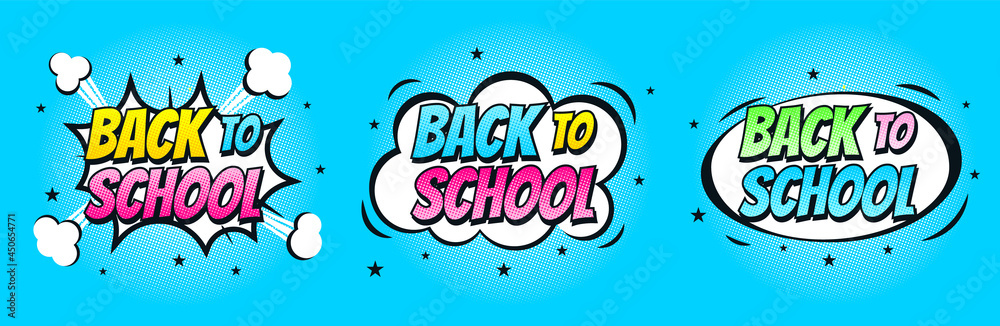 Set of stickers, icons, illustrations for banner, poster, advertising ...