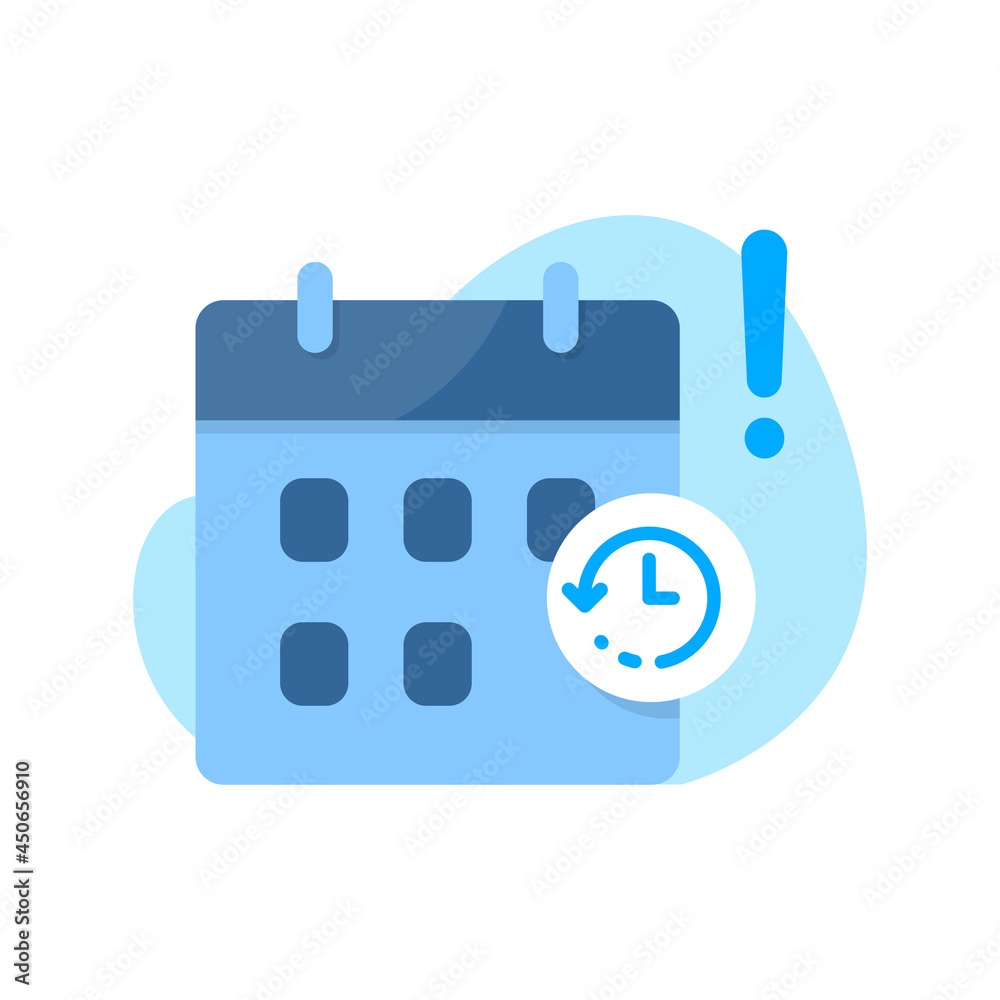time or date reschedule concept illustration flat design vector eps10 ...