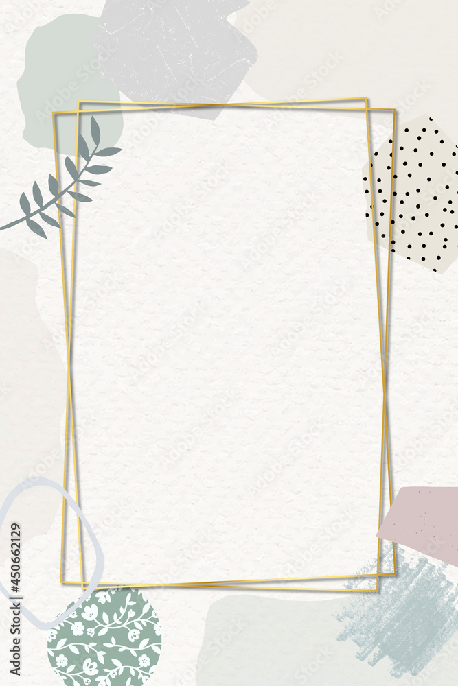 Blank geometric rectangle frame background vector Stock Vector | Adobe ...