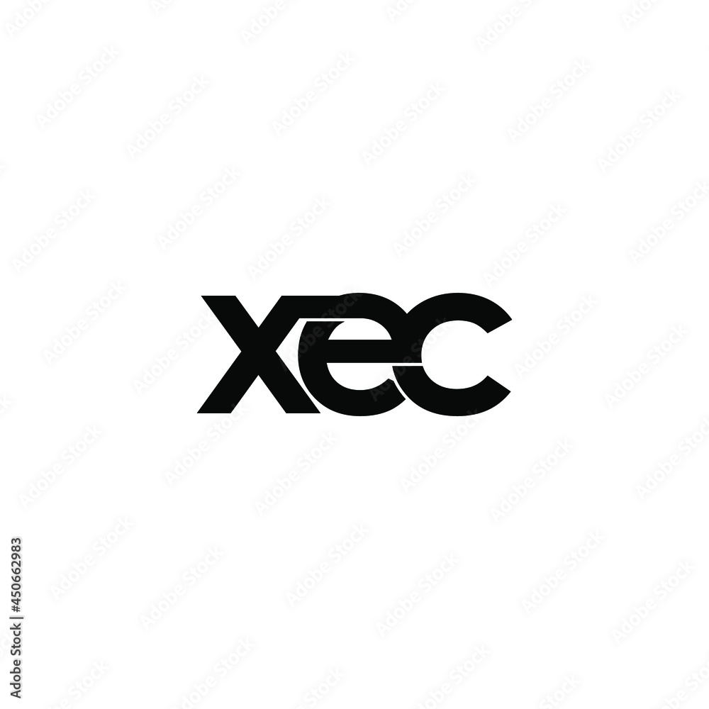 xec letter initial monogram logo design Stock Vector | Adobe Stock