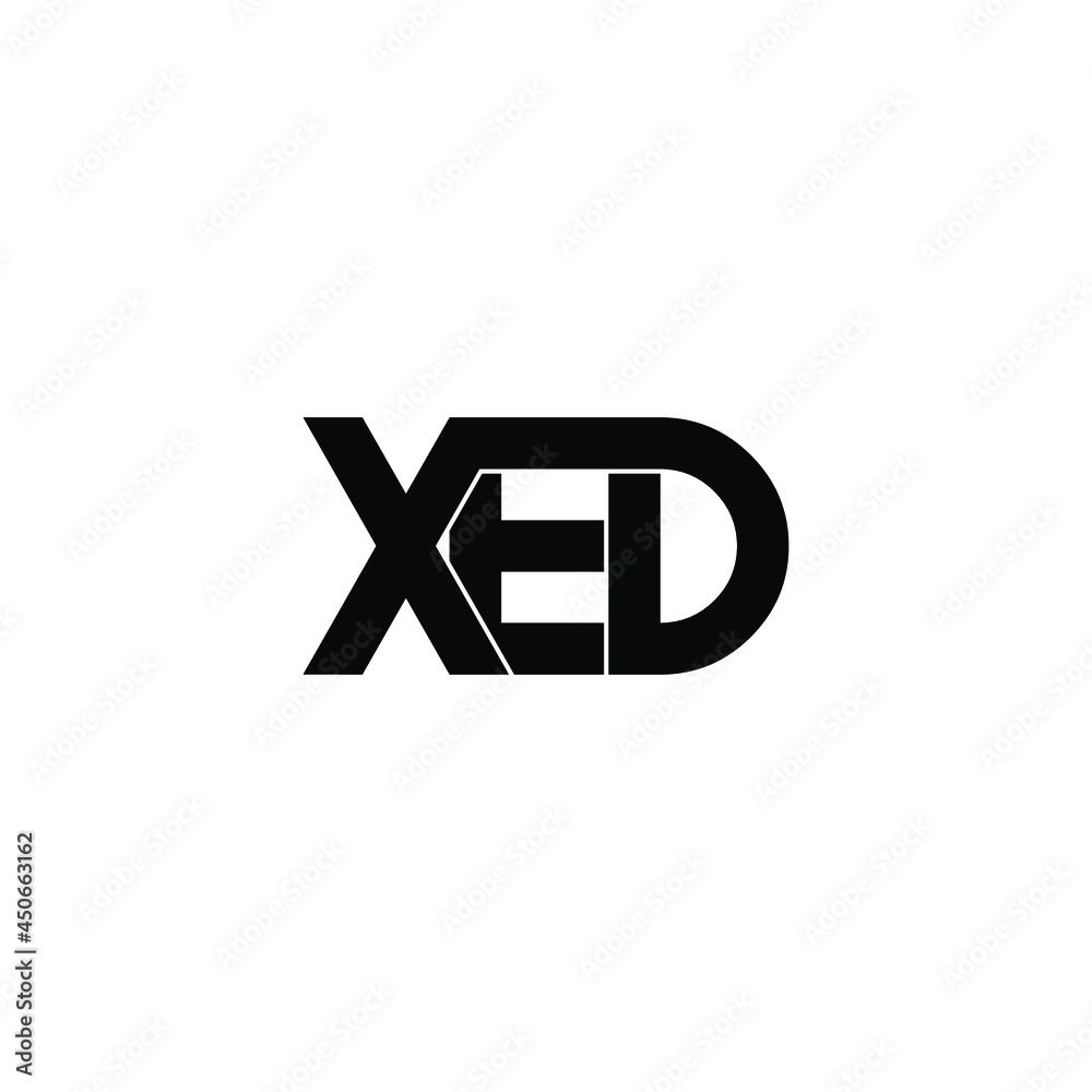 xed initial letter monogram logo design Stock Vector | Adobe Stock