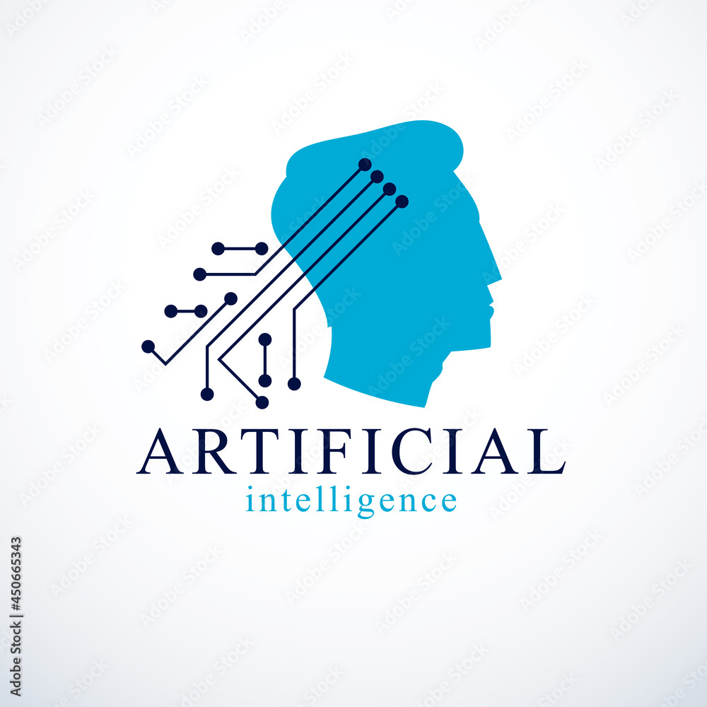 Computer human android bot, artificial intelligence concept. Human ...