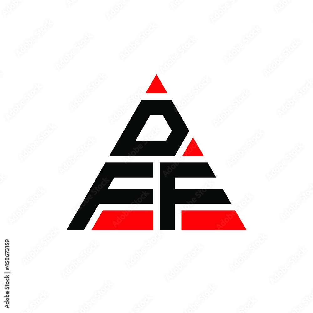 DFF triangle letter logo design with triangle shape. DFF triangle logo ...