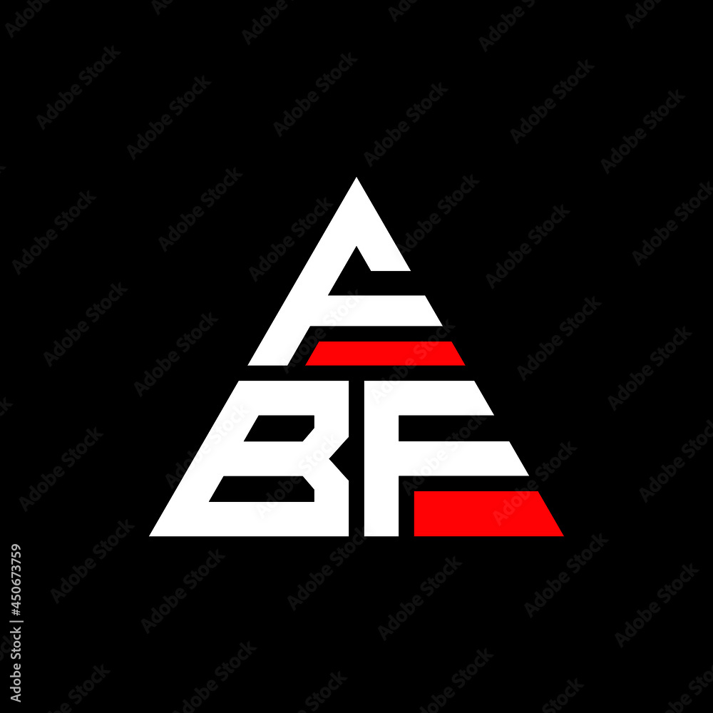 FBF triangle letter logo design with triangle shape. FBF triangle logo ...