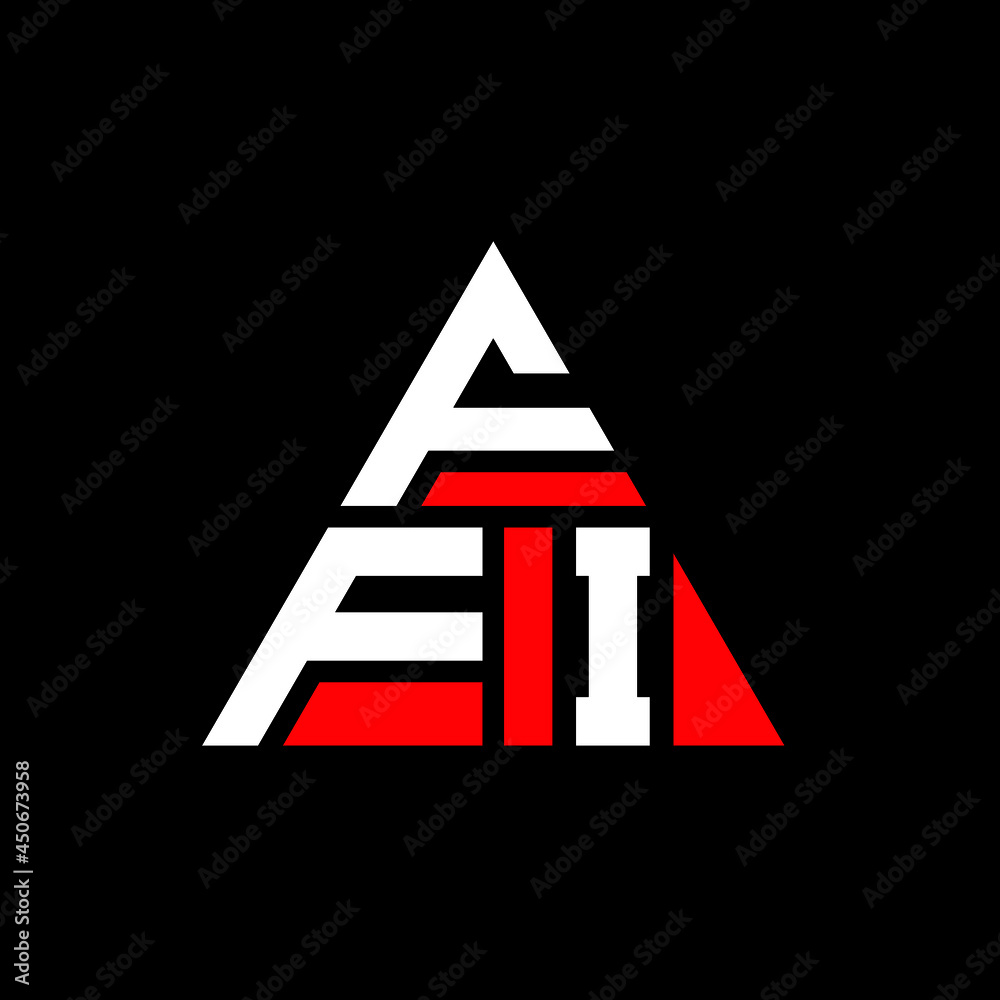 FFI triangle letter logo design with triangle shape. FFI triangle logo design monogram. FFI ...