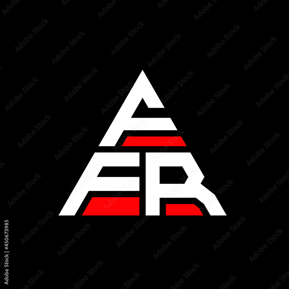FFR triangle letter logo design with triangle shape. FFR triangle logo ...