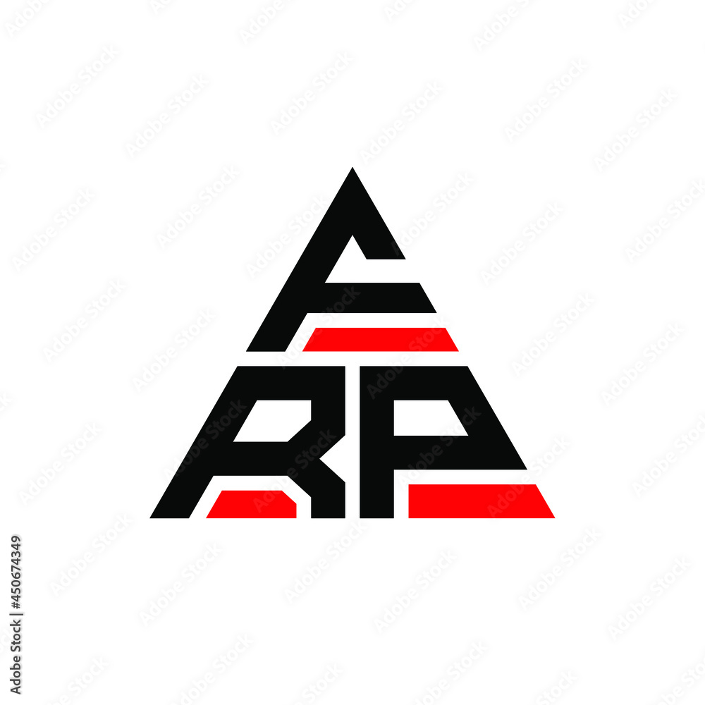 FRP triangle letter logo design with triangle shape. FRP triangle logo ...
