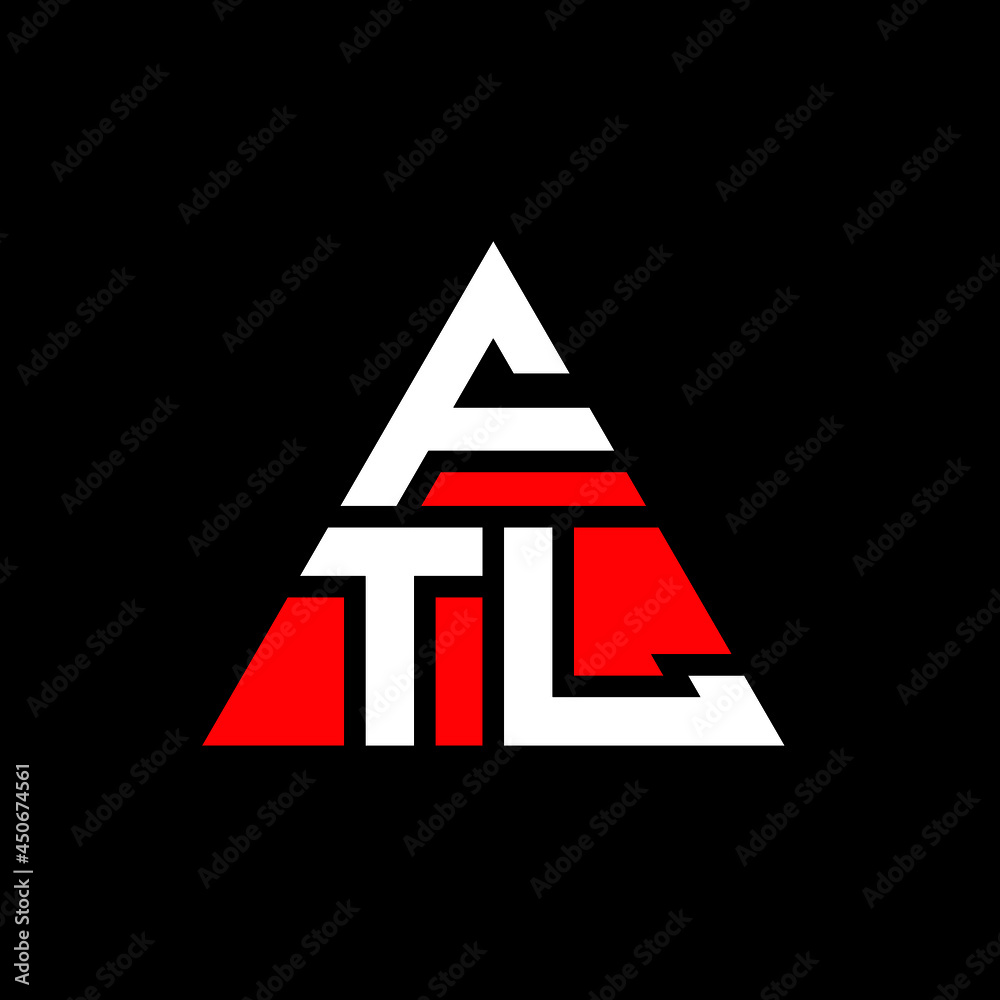 FTL triangle letter logo design with triangle shape. FTL triangle logo ...