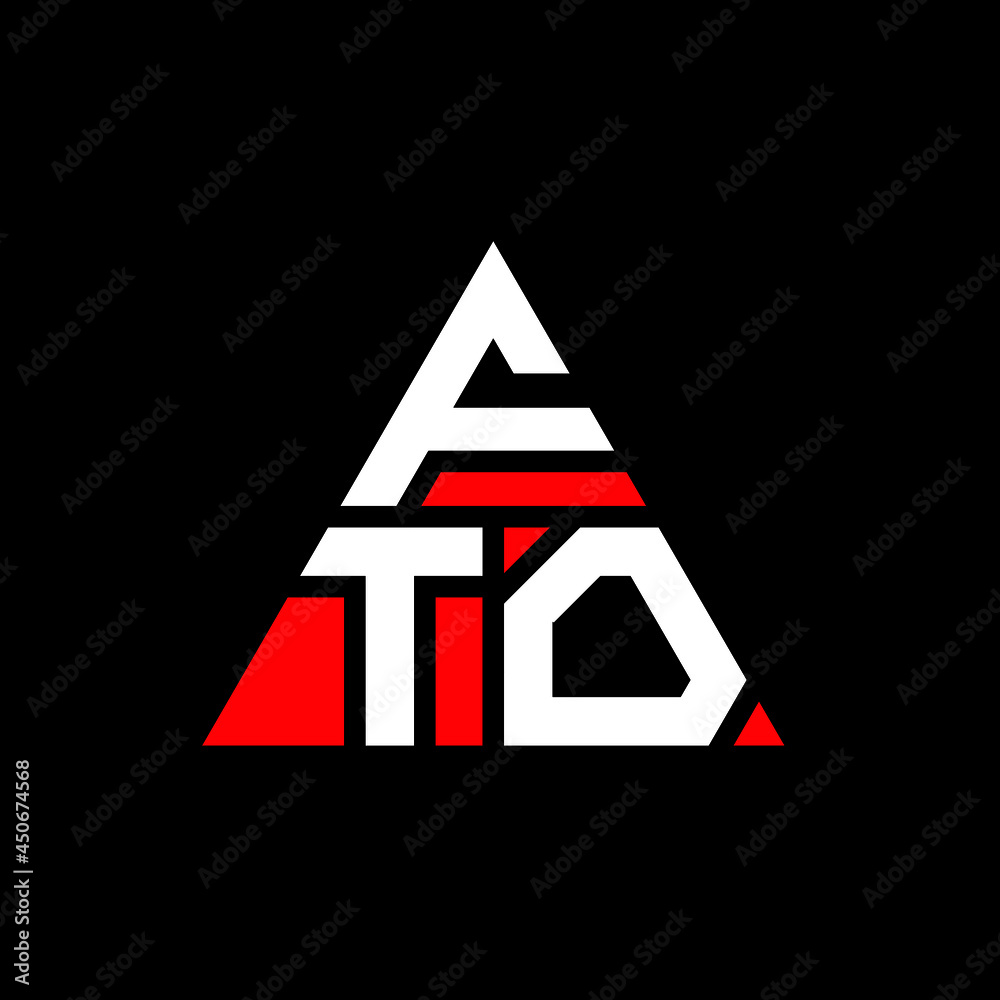 FTO triangle letter logo design with triangle shape. FTO triangle logo ...