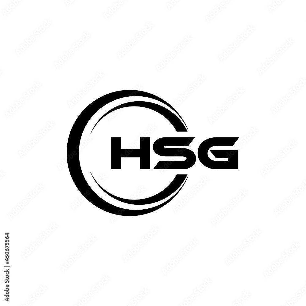 HSG letter logo design with white background in illustrator, vector ...