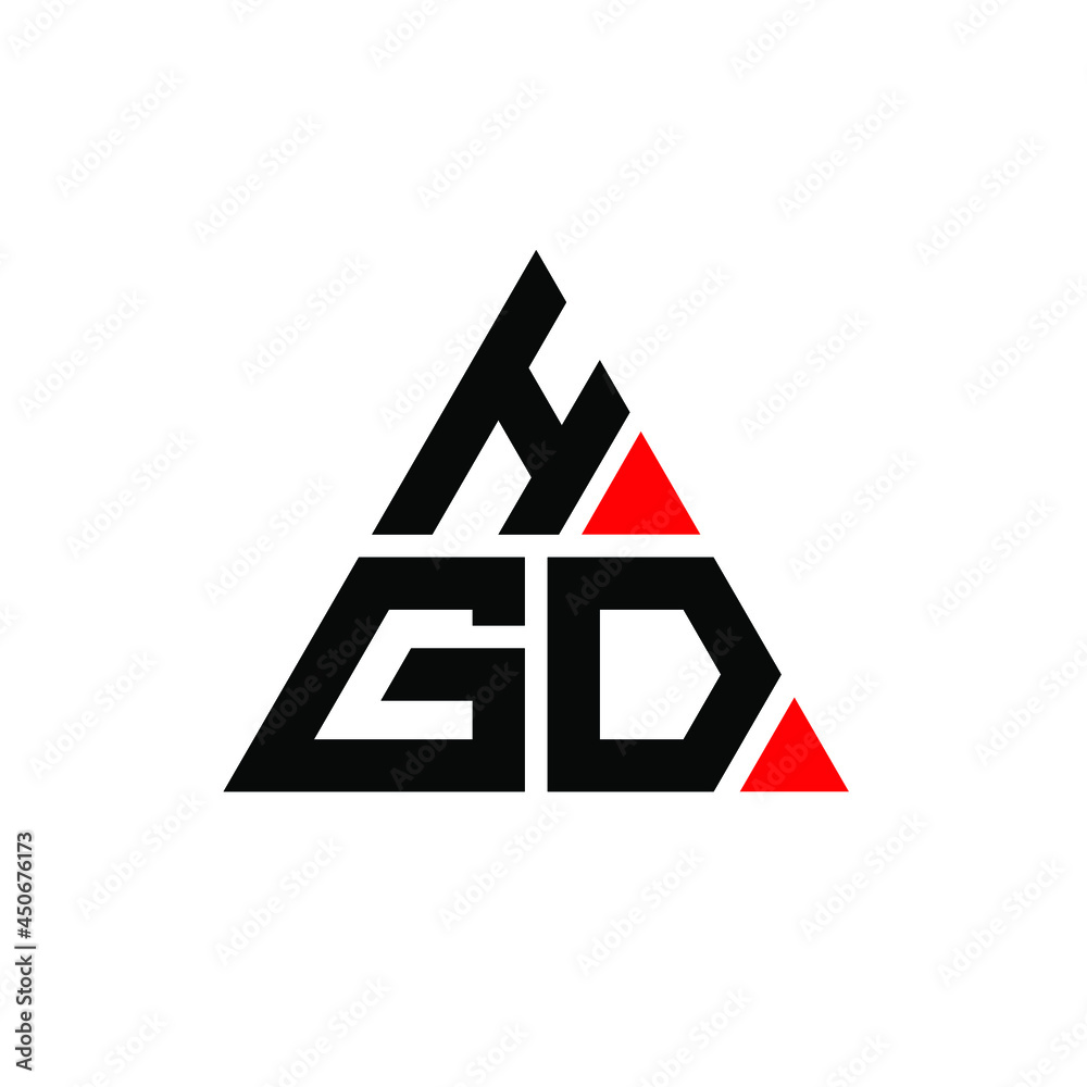 HGD triangle letter logo design with triangle shape. HGD triangle logo ...