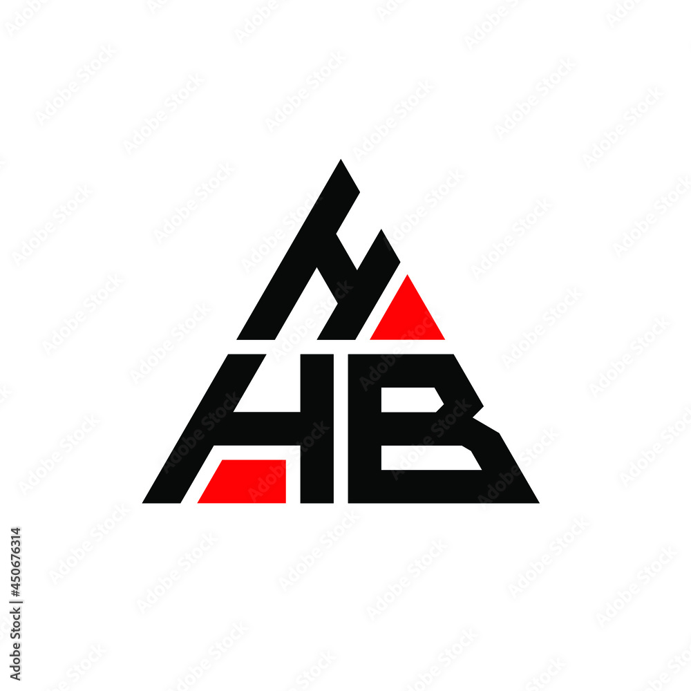 HHB triangle letter logo design with triangle shape. HHB triangle logo ...