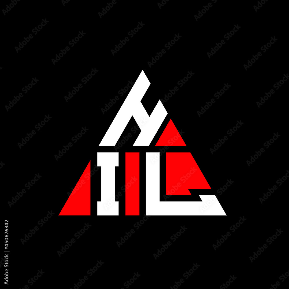 HIL triangle letter logo design with triangle shape. HIL triangle logo ...