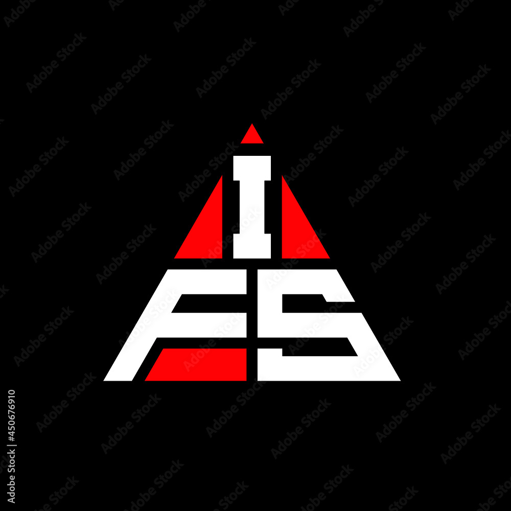 IFS triangle letter logo design with triangle shape. IFS triangle logo ...
