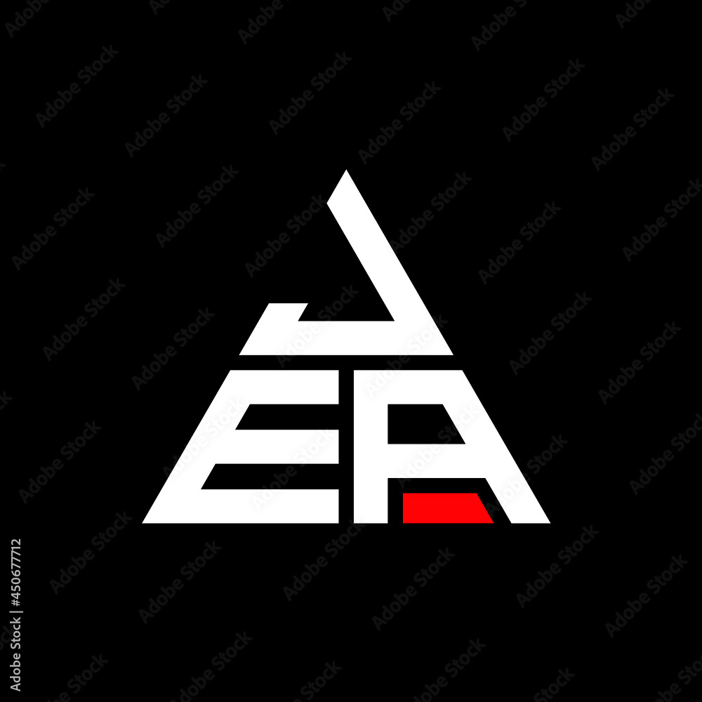 JEA triangle letter logo design with triangle shape. JEA triangle logo ...