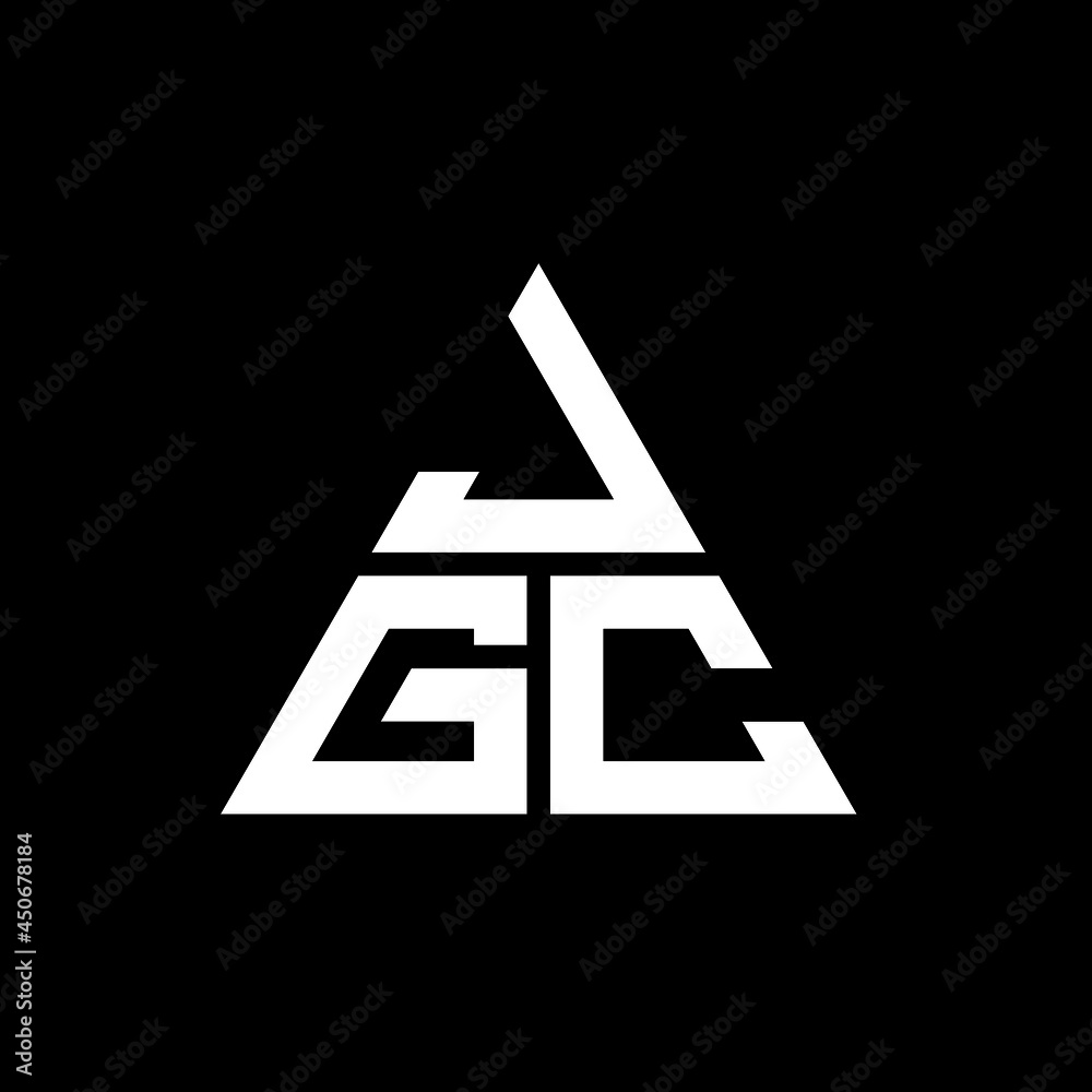 JGC triangle letter logo design with triangle shape. JGC triangle logo ...
