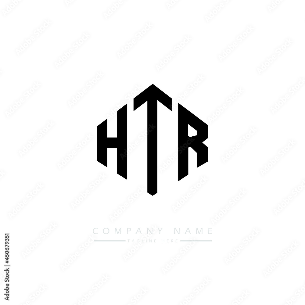 HTA letter logo design with polygon shape. HTA polygon logo monogram ...