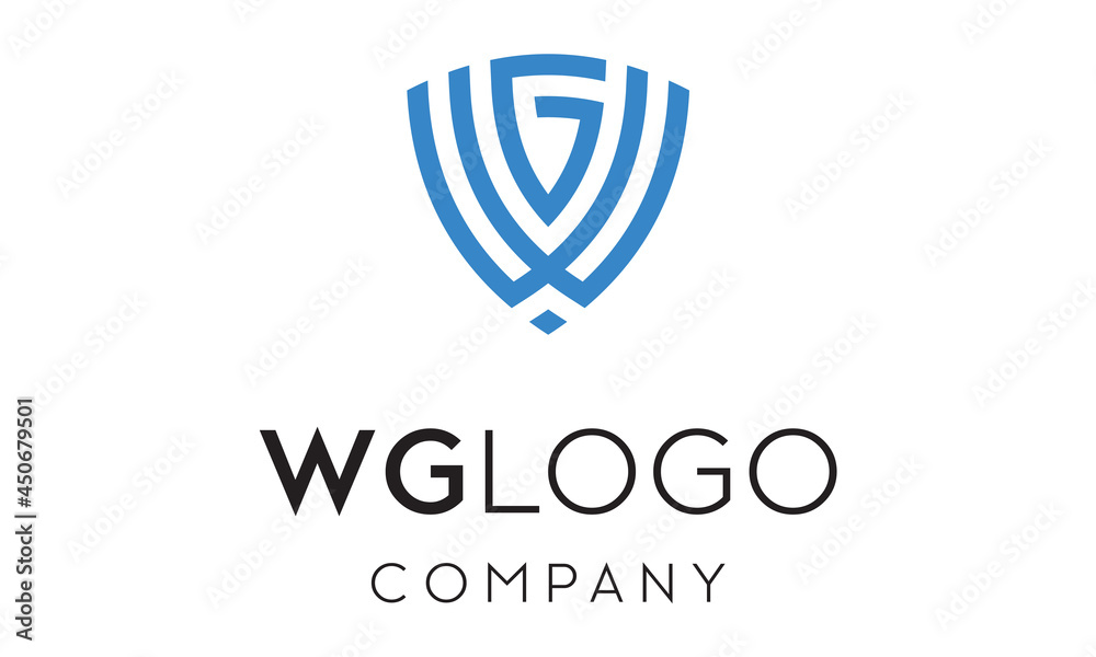 monogram logo design inspiration shaped like a formidable shield or ...