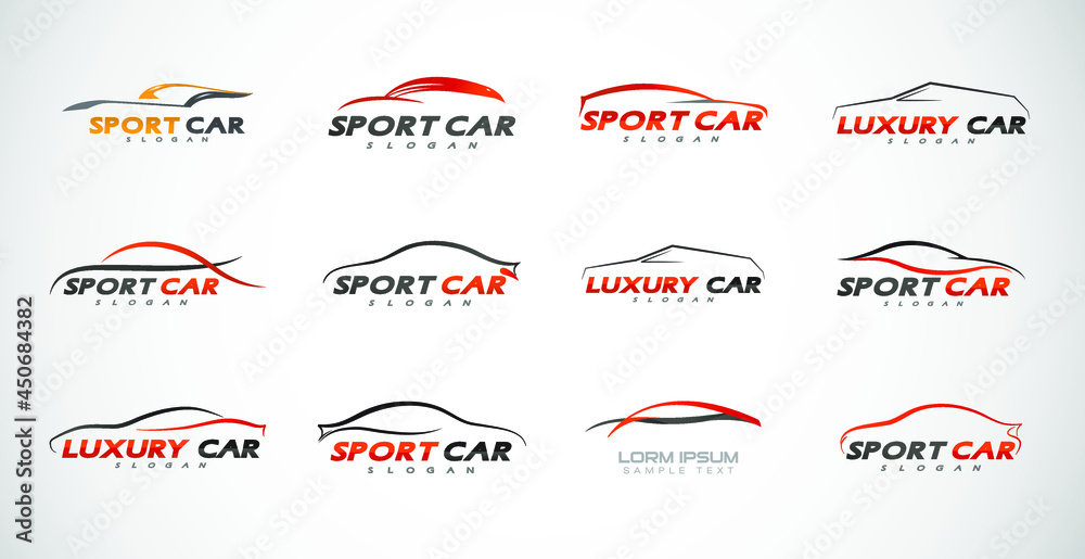 Set Of Car Logo. Vector Collection. Concept Vehicle illustration Stock ...