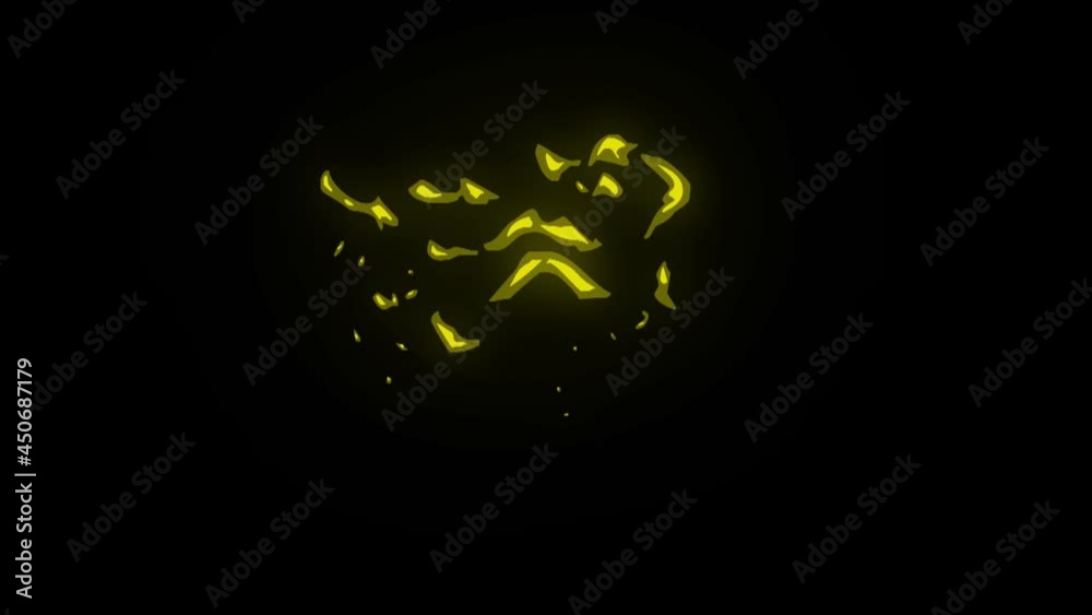 Cartoon fire elements pack. 4k 2d Cartoon fire elemnts with Luma matte ...