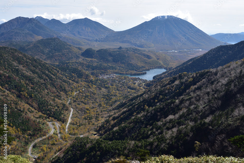 Climbing from Nikko Yumoto to Mount shirane, Tochigi, Japan Stock Photo ...