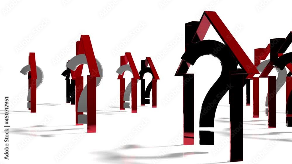 House shapes and question marks - great for topics like house sale ...