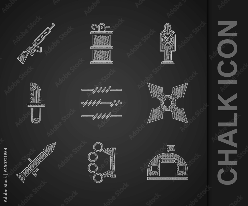 Set Barbed wire, Brass knuckles, Military barracks, Japanese ninja ...