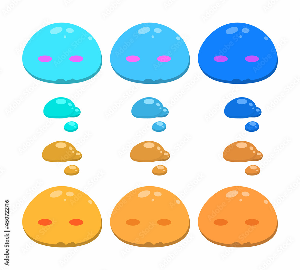 Slime Emoji.slime emoji set on white background. Vector illustration ...