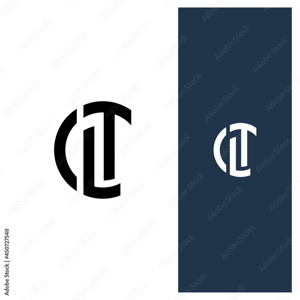 CLT letter typhography unique concept logo Stock Vector | Adobe Stock