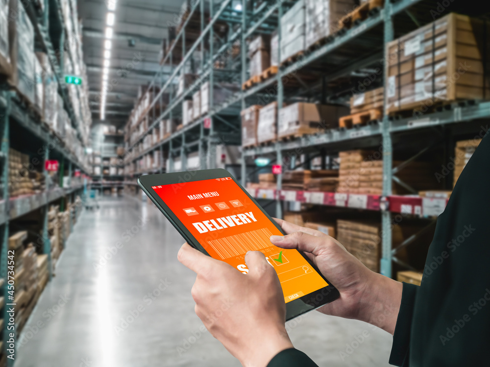 Warehouse management innovative software in computer for real time ...